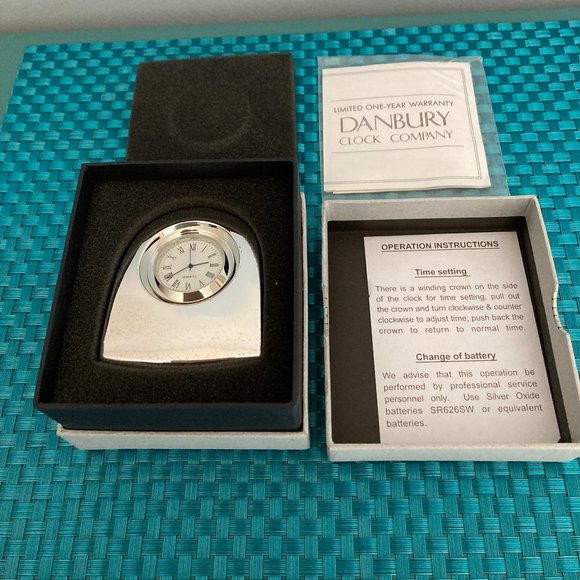 Danbury Clock Co. | Office | Paperweight Clock New In Box Vintage ...